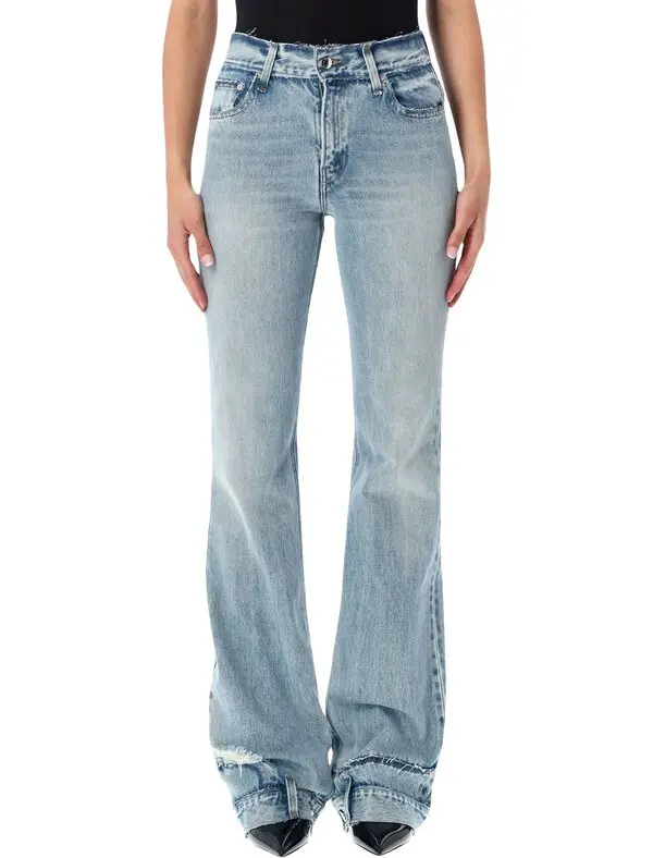 HAIKURE High-waist Flared Jeans - Pollock Light Blue