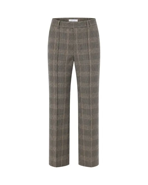 Patrizia Pepe Plaid Tailored Straight-leg Trousers