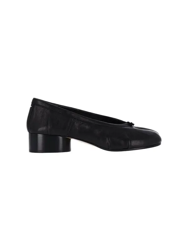 MAISON MARGIELA Leather Split-toe Ballet Flats - Black