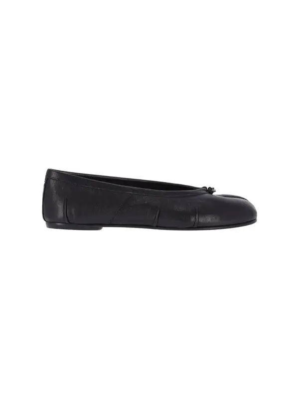 MAISON MARGIELA Leather Split-toe Ballet Flats - Black