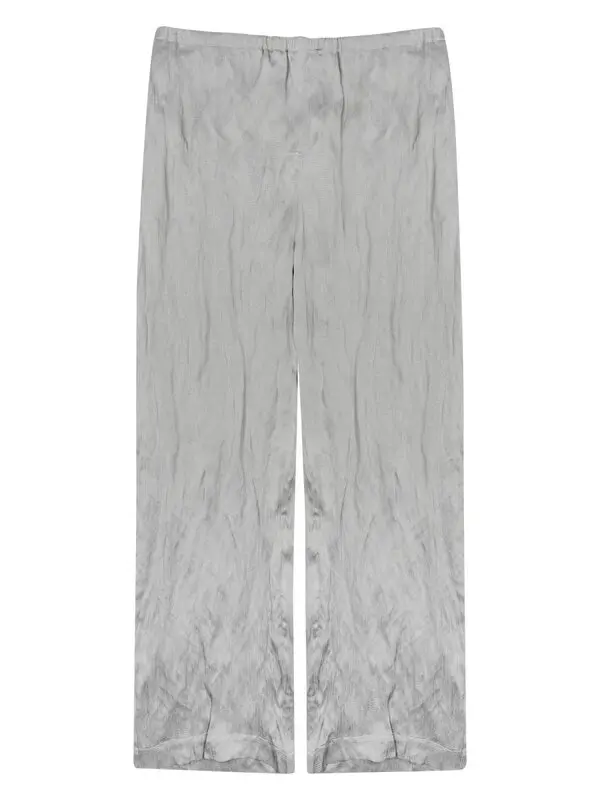 ALYSI Crinkled Wide-leg Pants - Grey