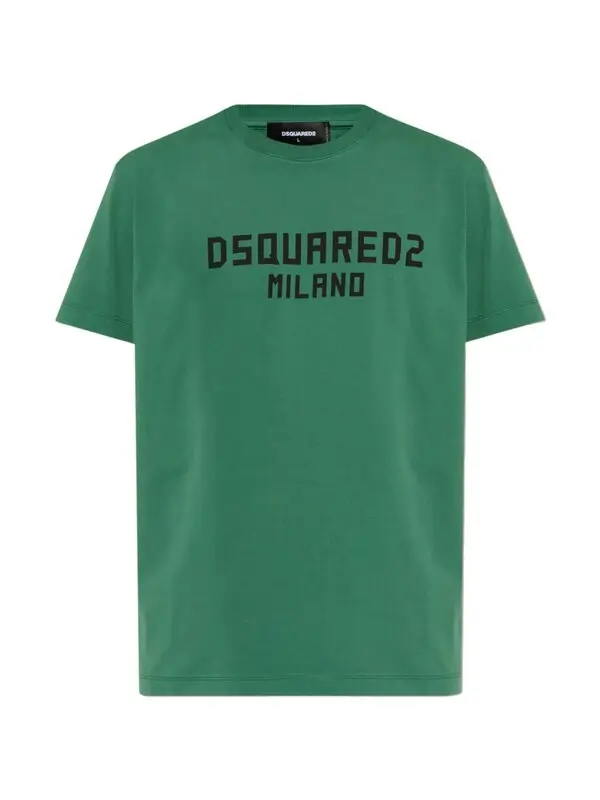 Dsquared2 Graphic Logo Cotton T-shirt - Green