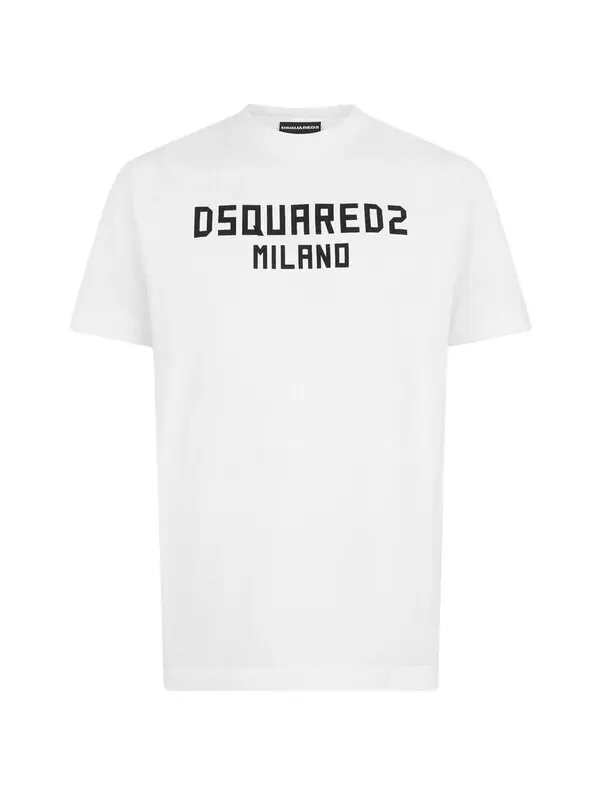 Dsquared2 Graphic Logo Cotton T-shirt - White