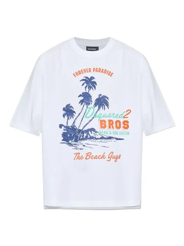 Dsquared2 Graphic Print Cotton T-shirt