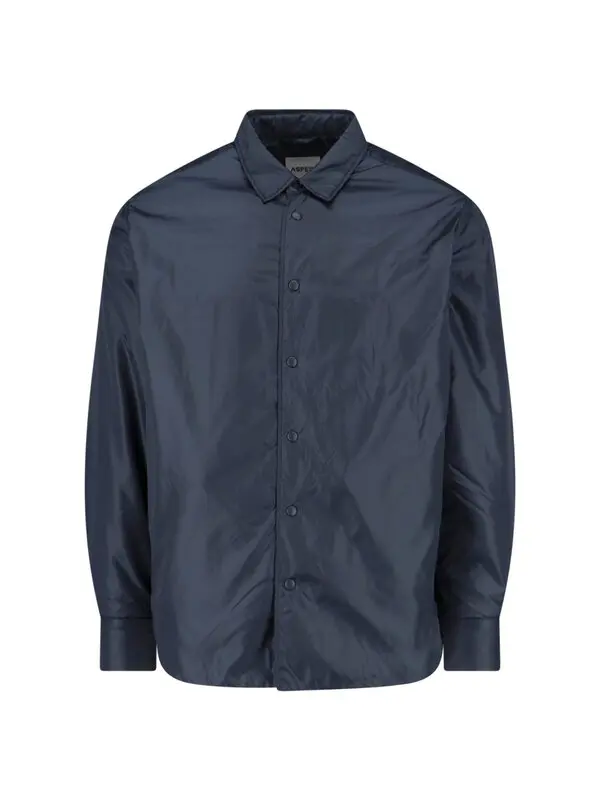Aspesi Lightweight Button-front Shirt Jacket - Blue