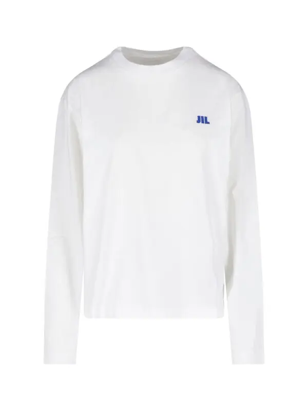 JIL SANDER Long-sleeve Logo T-shirt - White