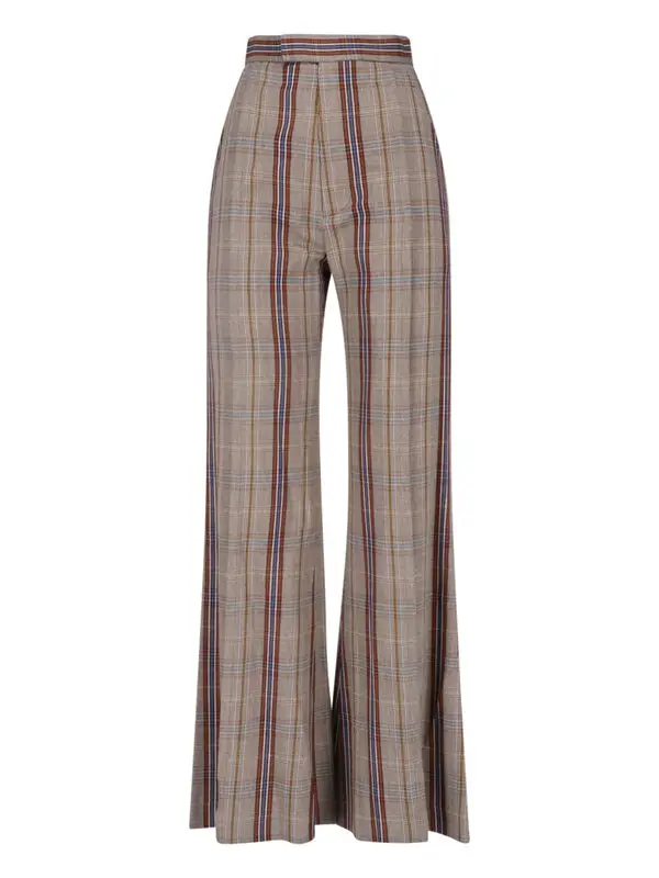 VIVIENNE WESTWOOD Plaid Wide-leg Trousers - Multicolor
