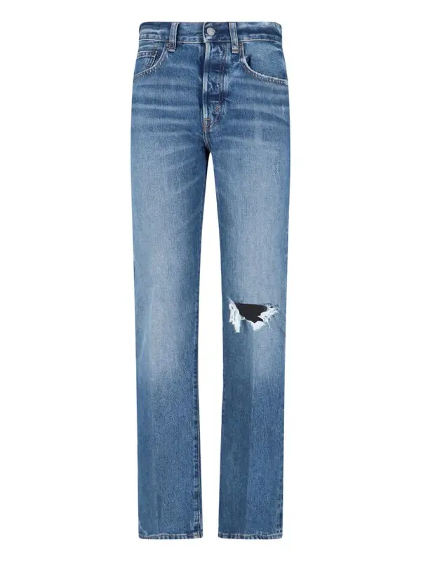 Polo Ralph Lauren Distressed Straight-leg Jeans