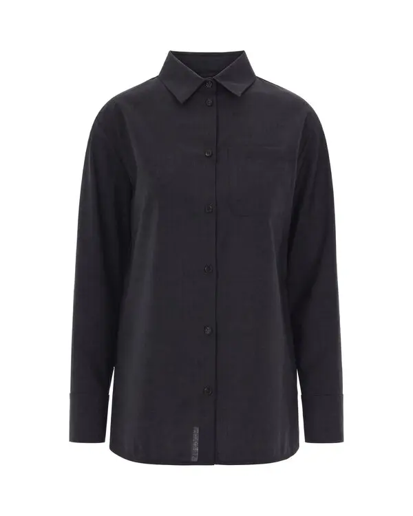 Max Mara Long-sleeve Button-up Shirt - Antracite