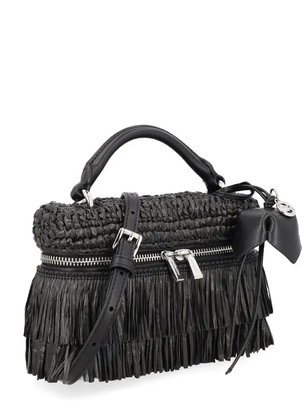 Michael Kors Fringe Straw Top-handle Satchel