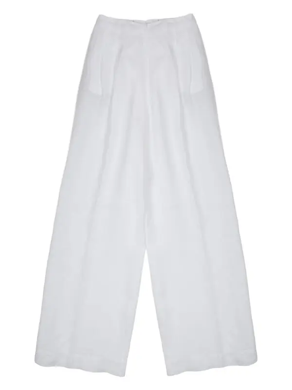 120% Lino Wide-leg Linen Trousers