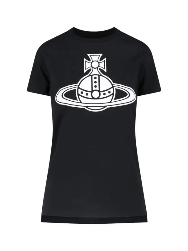 VIVIENNE WESTWOOD Orb Logo Graphic T-shirt - Black