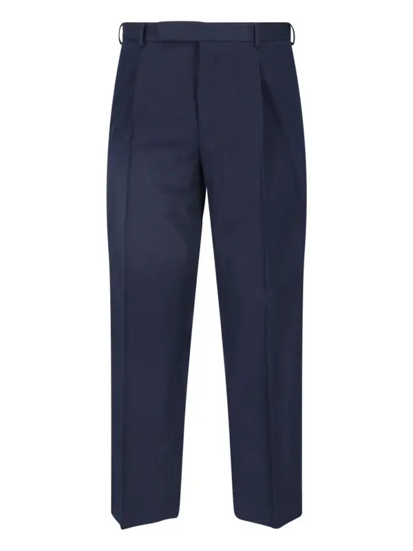 PT TORINO Tailored Pleated Straight-leg Dress Pants - Blue
