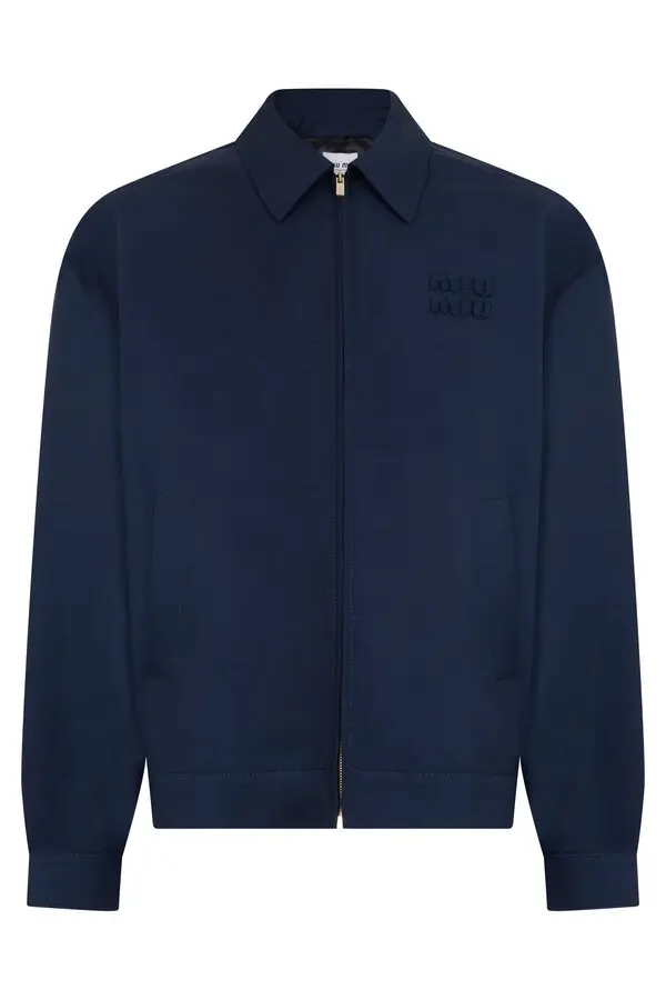 Miu Miu Textured Zip-up Jacket