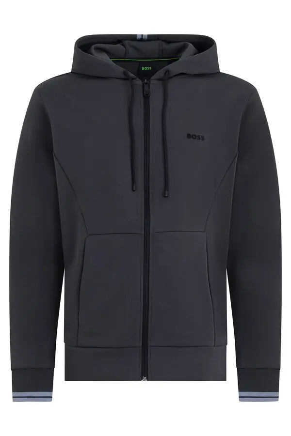 BOSS Zip-up Cotton Hoodie