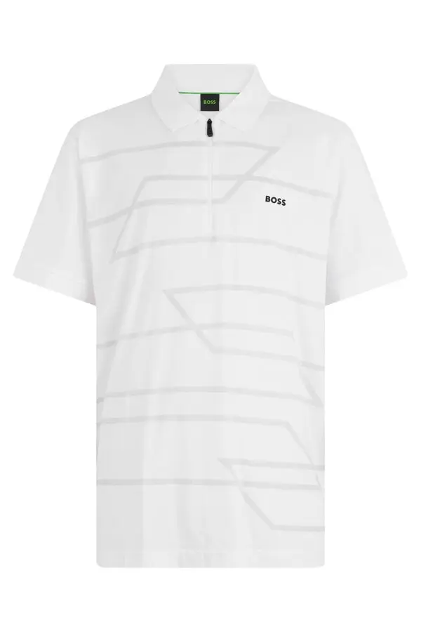BOSS High-quality Cotton Polo Shirt With Zip