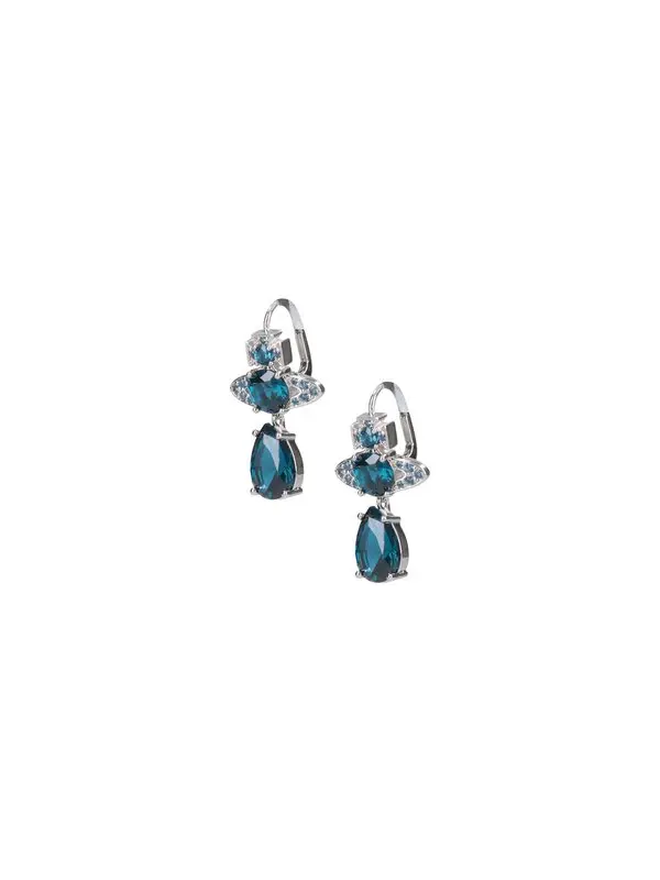 VIVIENNE WESTWOOD Crystal Drop Earrings - Silver