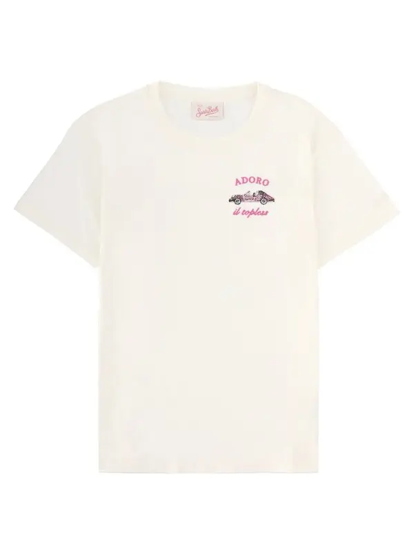 MC2 SAINT BARTH Graphic Cotton T-shirt - White