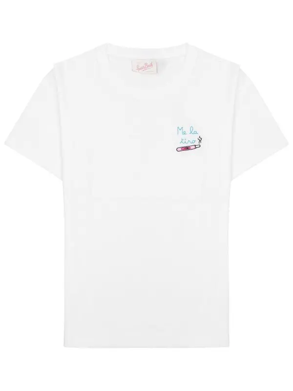 MC2 SAINT BARTH Graphic Cotton T-shirt - White