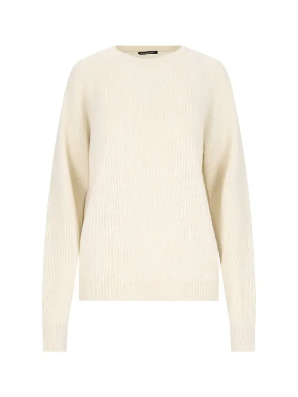 CANESSA Ribbed Knit Crewneck Sweater