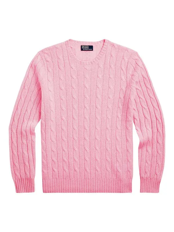 Ralph Lauren Cable-knit Crewneck Sweater - Pink
