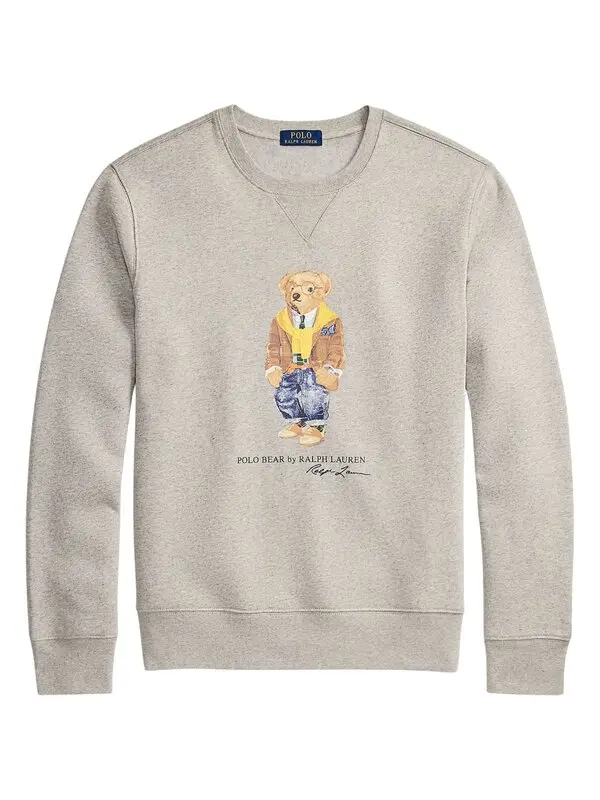 Ralph Lauren Polo Bear Graphic Crewneck Sweatshirt - Grey