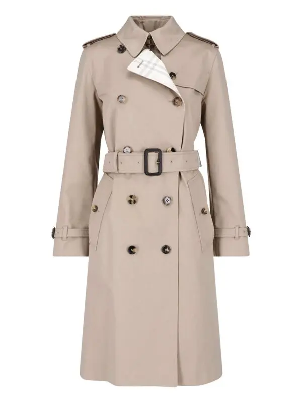 Burberry Double-breasted Trench Coat - Beige