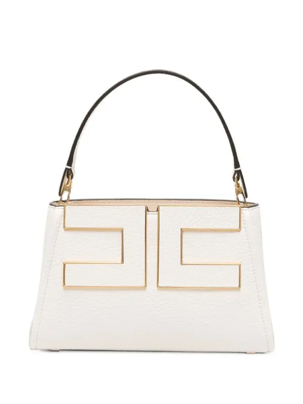 Elisabetta Franchi Faux Leather Handheld Bag - White