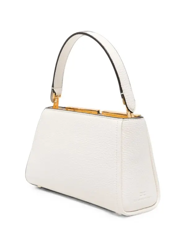 Elisabetta Franchi Faux Leather Handheld Bag - White