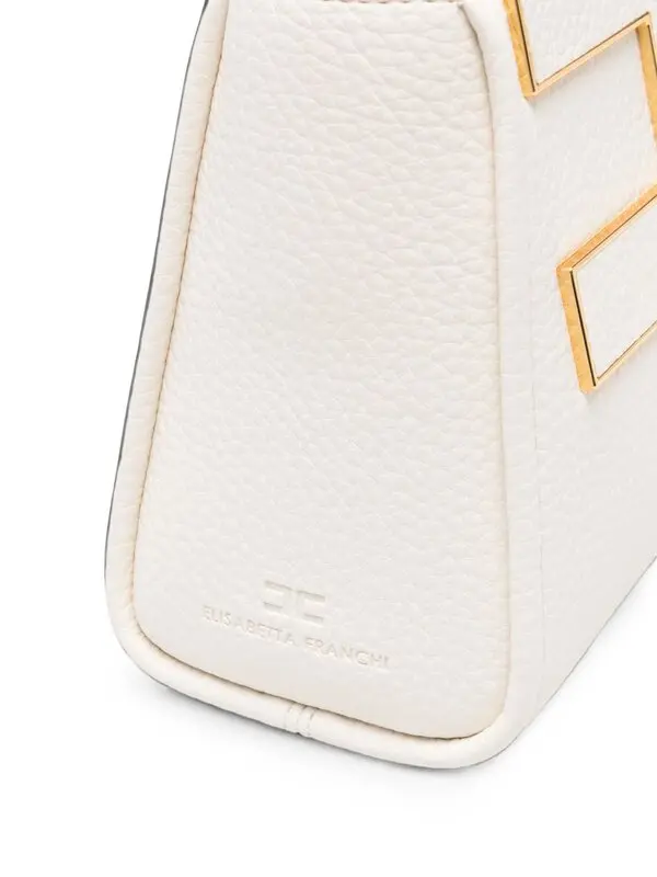 Elisabetta Franchi Faux Leather Handheld Bag - White