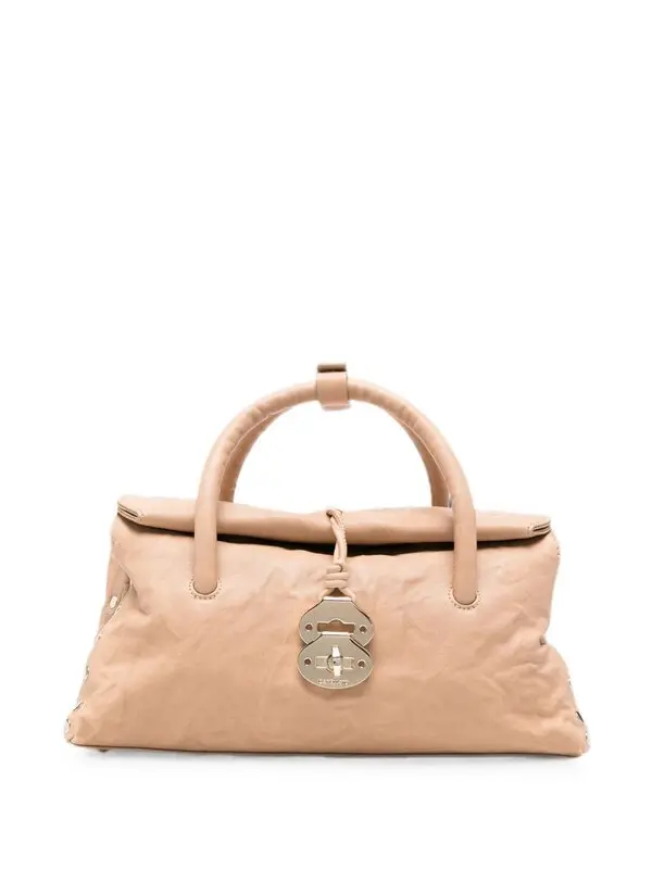 ZANELLATO Dotta Officina Small Leather Handbag - Beige