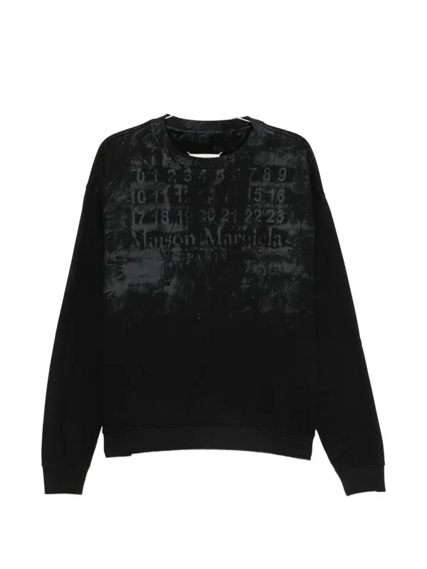MAISON MARGIELA Logo Cotton Sweatshirt - Black