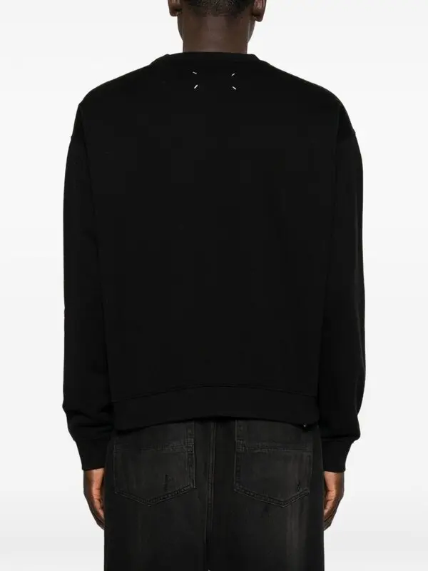 MAISON MARGIELA Logo Cotton Sweatshirt - Black
