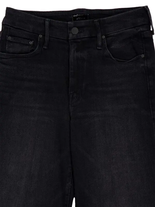 MOTHER The Roller Sneak Denim Jeans - Black