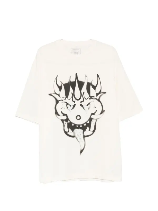 Y3 Printed Cotton T-shirt
