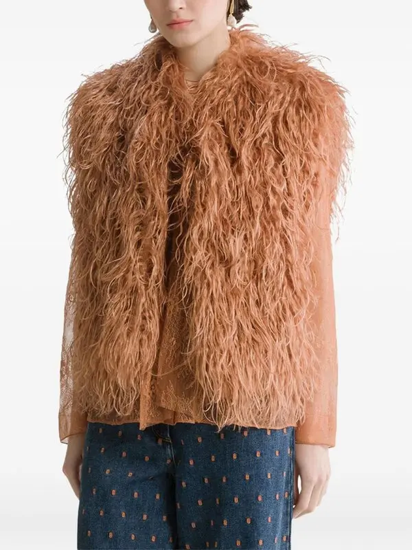 FORTE_FORTE Ecofur Vest - Brown