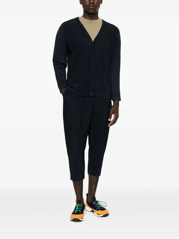 Issey Miyake Pleated Cardigan - Blue