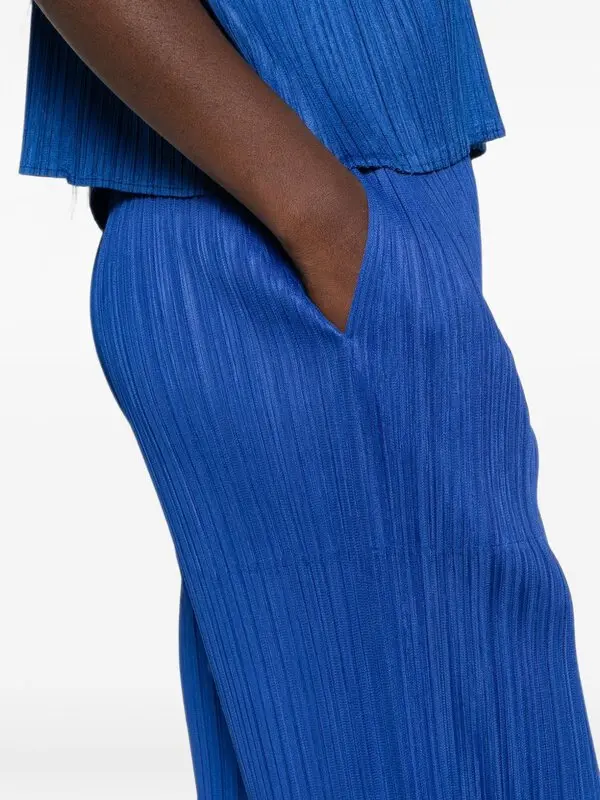 Issey Miyake Pleated Wide-leg Cropped Trousers