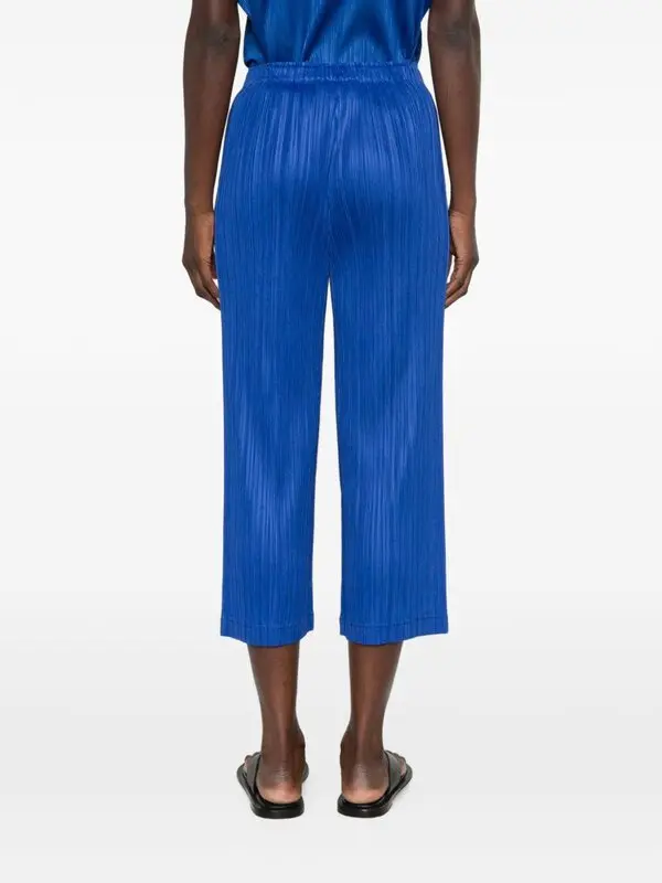 Issey Miyake Pleated Wide-leg Cropped Trousers