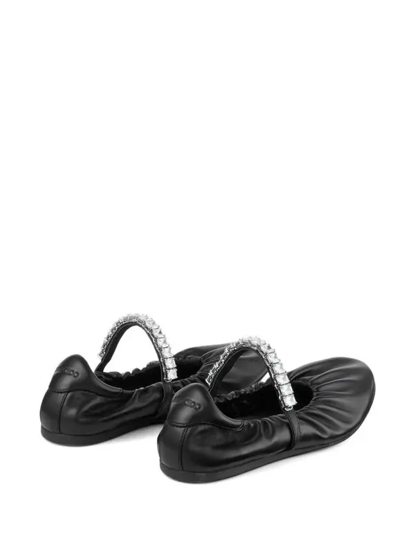 JIMMY CHOO Jade Embellished Ballet Flats - Black