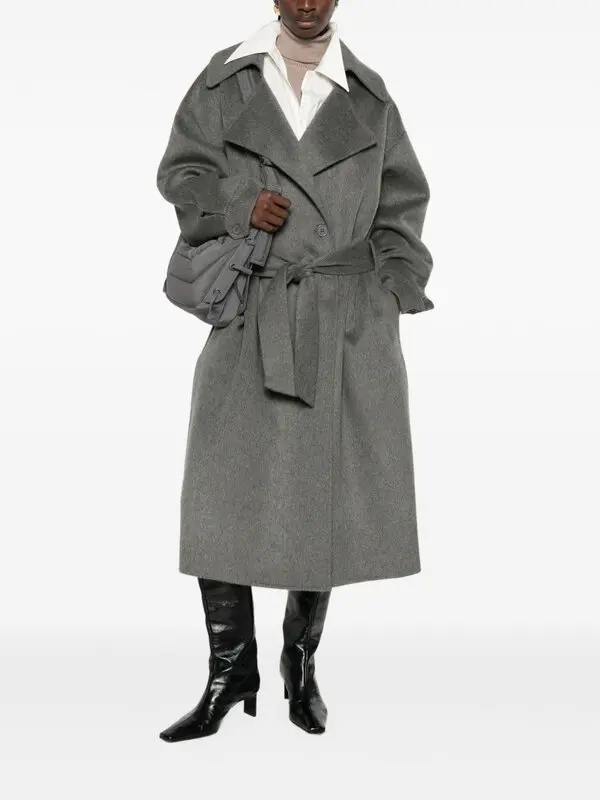 THE FRANKIE SHOP Issen Wool Blend Coat - Grey