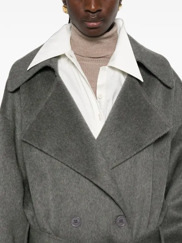 THE FRANKIE SHOP Issen Wool Blend Coat - Grey