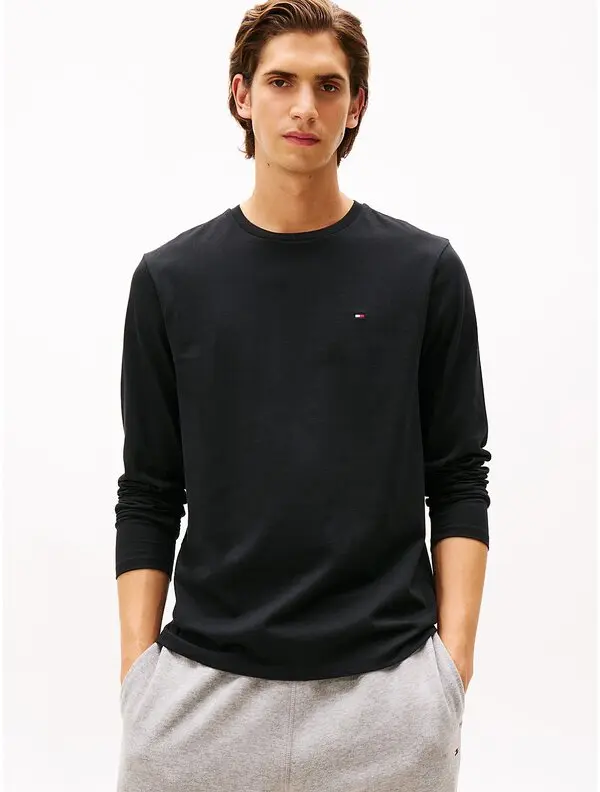 Tommy Hilfiger Long-sleeve Everyday T-shirt - Black