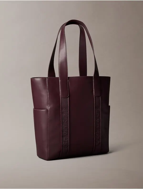 Calvin Klein Webbing Strap Tote Bag - Fudge