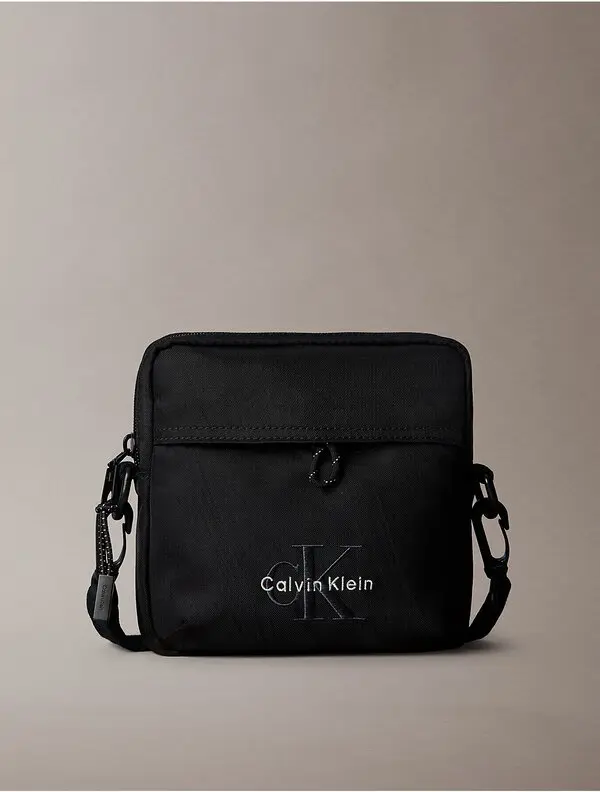 Calvin Klein Nylon Monologo Crossbody Bag