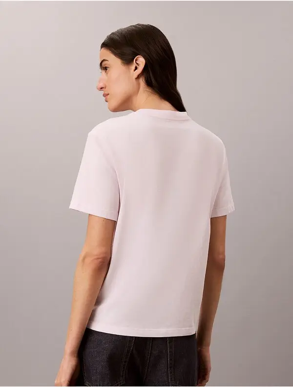 Calvin Klein Varsity Crest Logo Tee - Crystal Blush