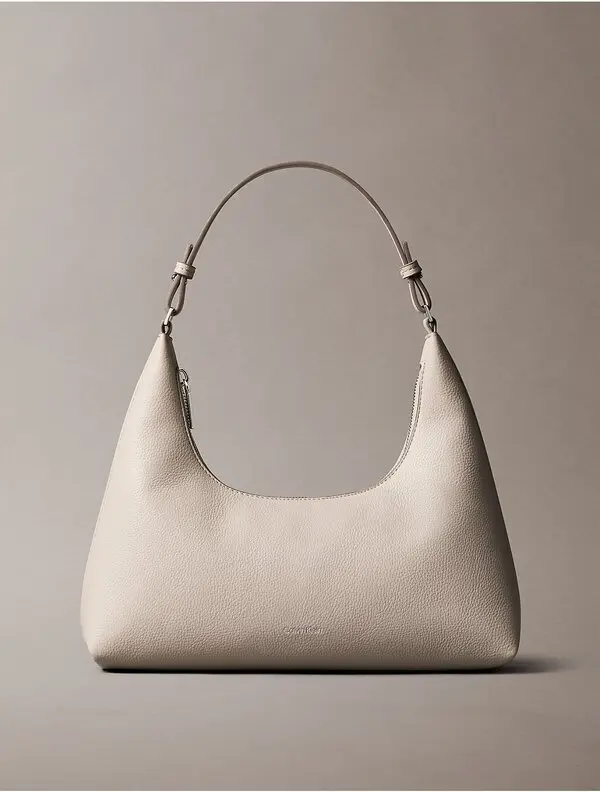 Calvin Klein Embossed Logo Convertible Shoulder Bag - Chateau Gray