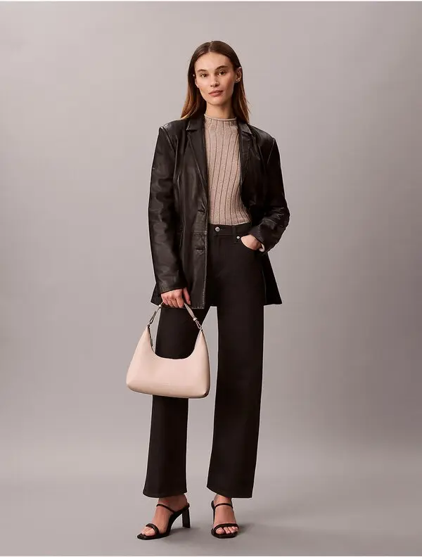Calvin Klein Embossed Logo Convertible Shoulder Bag - Chateau Gray
