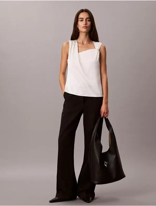 Calvin Klein Lock Large Shoulder Bag - Black