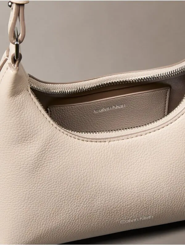 Calvin Klein Embossed Logo Convertible Shoulder Bag - Chateau Grey